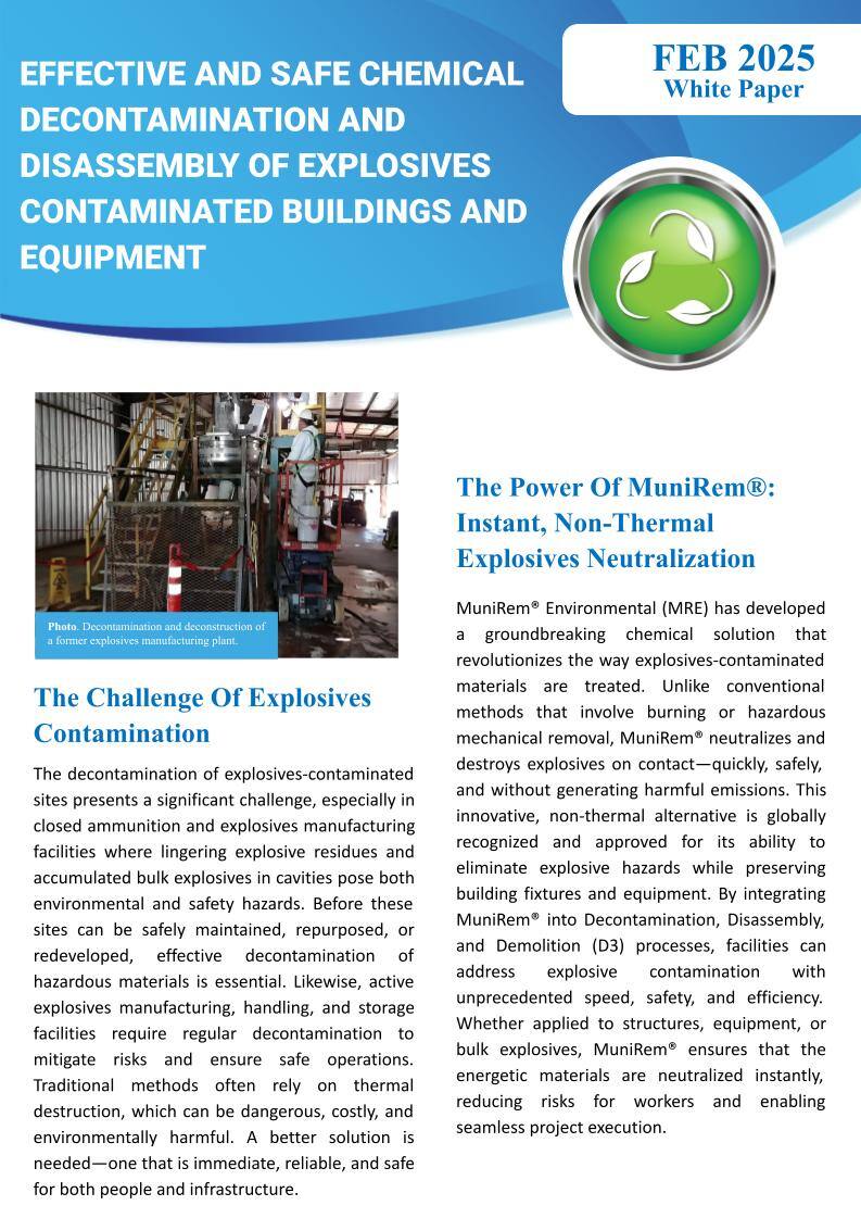 February White Paper: Effective And Safe Chemical Decontamination And ...